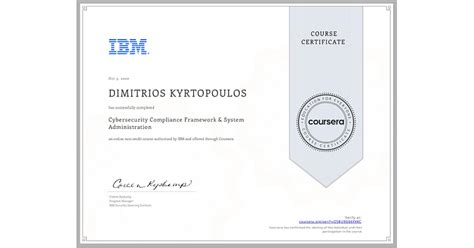 Cybersecurity Compliance System Administration Dimitris Kyrtopoulos