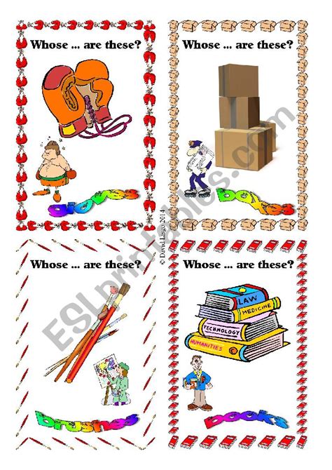 Whose Are These Flashcards 9 16 Of 24 Esl Worksheet By David Lisgo