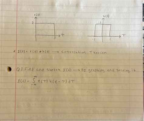 Solved ∗y(t)=x(t)∗h(t) convolution Theocem Q: Find and | Chegg.com