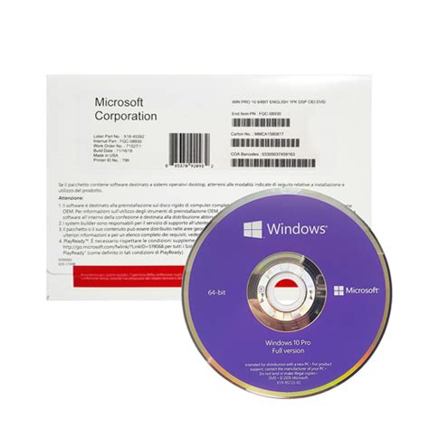 Windows Pro Oem License With Cd And Coa Pc Lifetime Wind Net Computers