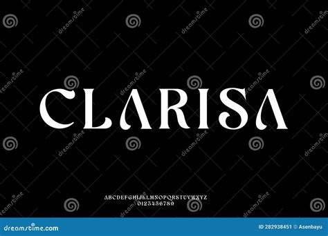 Elegant Luxury Curved Typeface Display Font Vector Beautiful Typography Style Illustration