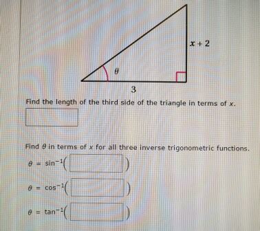 Solved Find The Length Of The Third Side Of The Triangle In Chegg Com