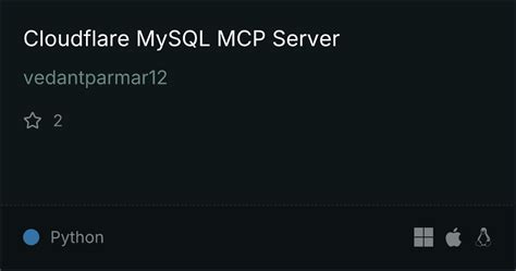 Cloudflare Mysql Mcp Server Glama
