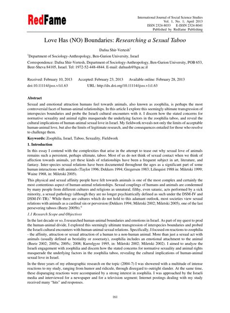 Pdf Love Has No Boundaries Researching A Sexual Taboo
