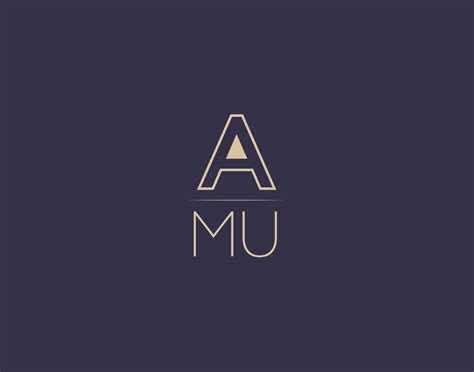 Amu Letter Logo Design Modern Minimalist Vector Images 19586017 Vector Art At Vecteezy