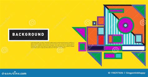 Vector Abstract Colorful Rectangle Background For Banner Stock Vector Illustration Of Design