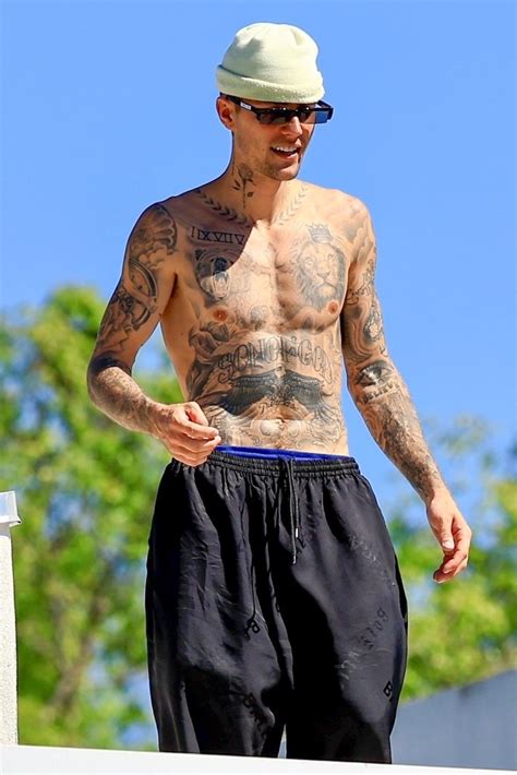 Justin Bieber 2024 Tattoo Tiger