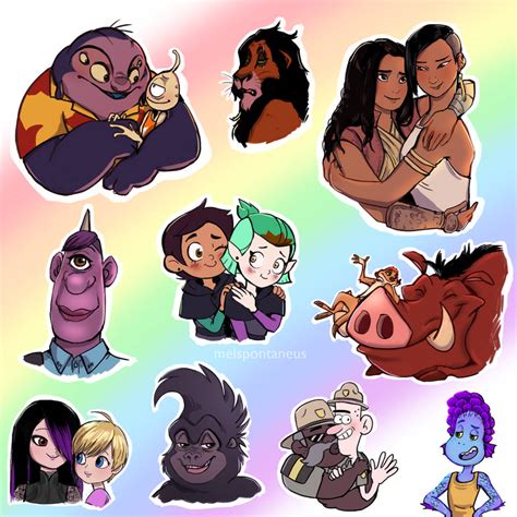 Drew Some Gay Disney Characters For Pride Month By Melspontaneus On