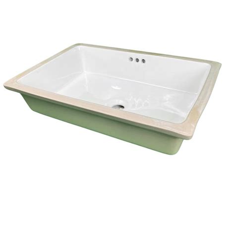Lavamanos Blanco Y Rectangular Estilo Clasico Para Bajo Encimera Durable And Quality Wash Basins