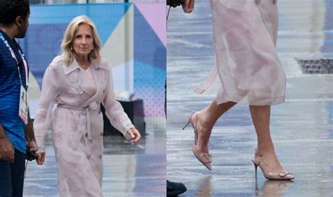 First Lady Jill Biden Steps Out In Her Favorite Valentino Slingbacks