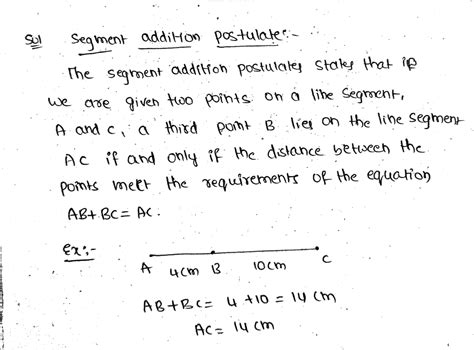 [solved] The Segment Addition Postulate And To Find The Length Course