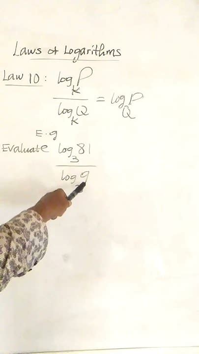 Logarithms Explained How To Simplify Them Easily Shorts Maths Logarithm Logarithm Youtube