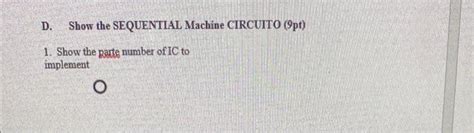 Solved V Design A Synchronous Sequential Machine