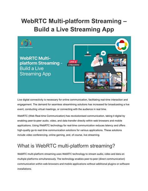Ppt Webrtc Multi Platform Streaming Build A Live Streaming App 1 Powerpoint Presentation