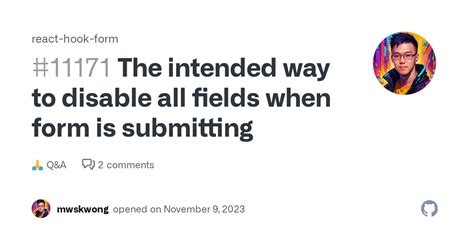The Intended Way To Disable All Fields When Form Is Submitting · React