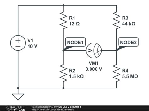 Physis Lab 2 Circuit 3 Circuitlab Physis Lab 2 Circuit 3 Circuitlab