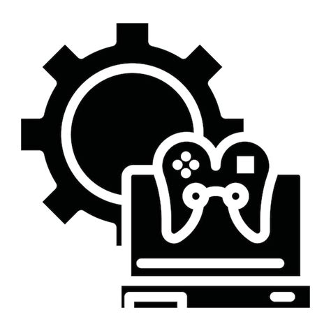 Premium Vector Game Mod Manager Glyph Solid Black Illustration