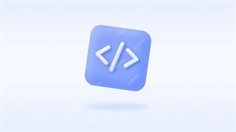 Premium Photo 3d Code Icon Script Modern Programmer Software