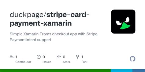 Github Duckpagestripe Card Payment Xamarin Simple Xamarin Froms