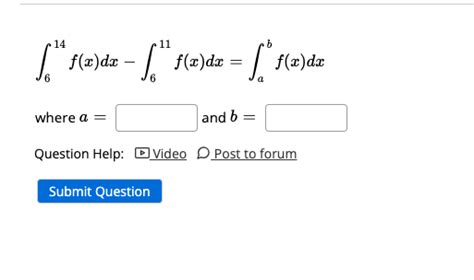 Solved Int 6 14 Fx D X Int 6 11 Fx D