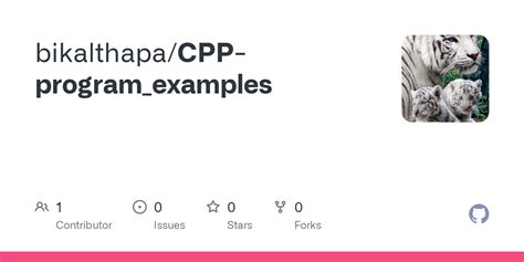 GitHub Bikalthapa CPP Program Examples