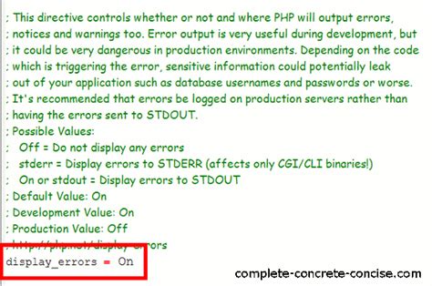 How To Turn Off Display Errors In XAMPP Complete Concrete Concise