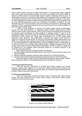 FPGA Based Pattern Generation And Synchonization For High Speed Structured Light D Camera PDF