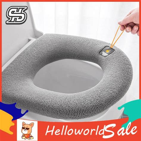 Helloworld Winter Warm Toilet Seat Cover Closestool Mat Washable