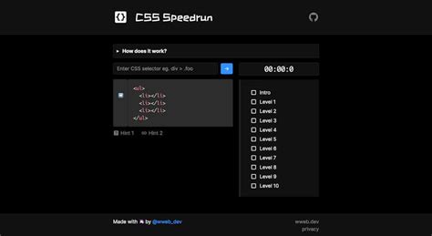 Css Speedrun Test And Improve Your Css Skills Product Hunt