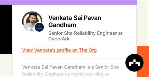 Venkata Sai Pavan Gandham Senior Site Reliability Engineer At