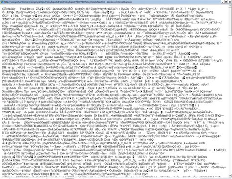 Javascript Page Loads With Weird Content In Internet Explorer