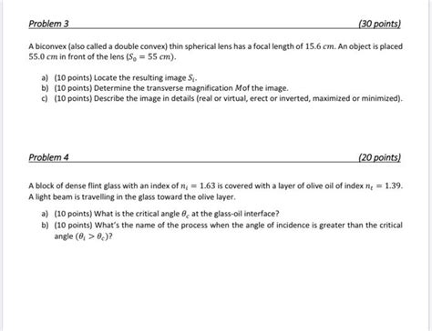 Solved Problem Points A Biconvex Also Called A Chegg Com