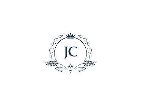 Monogram Jc Feminine Company Logo Design Luxury Jc Cj Royal Crown Logo Icon 23912989 Vector Art
