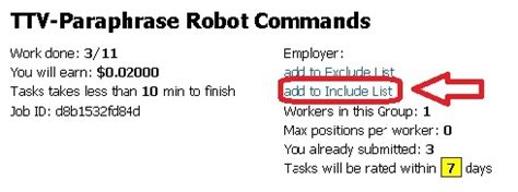 The Include Exclude List And Remove Feature For Workers MicroWorkers