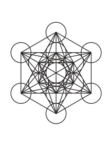 Metatrons Cube Crystal Grid Layout Prana Blessings Metaphysical Shop