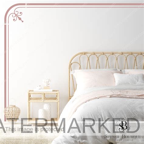 Chloe Retro Corner Stencil Kit Stencil Boutique