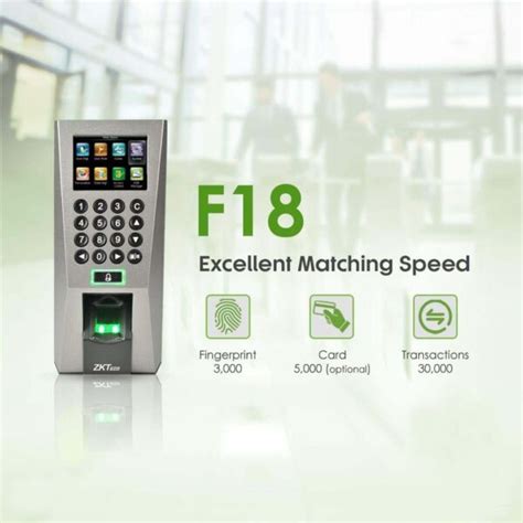 ZKTeco F18 Biometric Access Control And Time Attendance Terminal