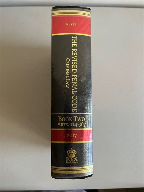 Revised Penal Code Criminal Law Book Ii Reyes 2017 Hobbies And Toys