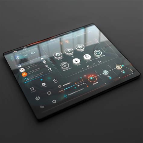 A Touch Interface Design For A Smart Home Control Panel Premium AI Generated Image