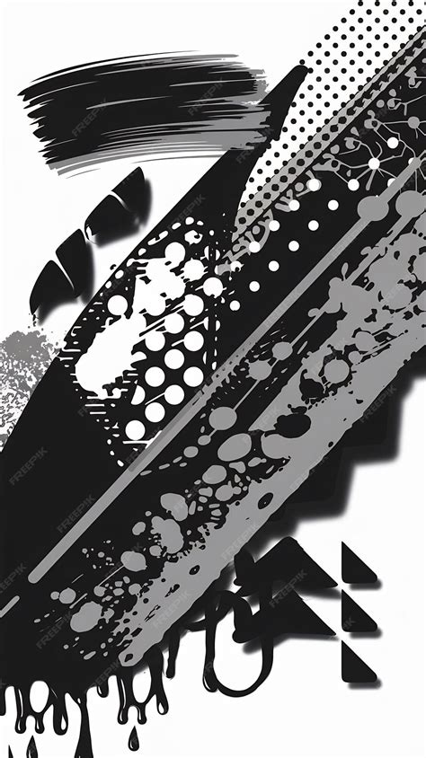 A Brush Stroke And An Ink Splash Stencil With Traces Of Beautiful