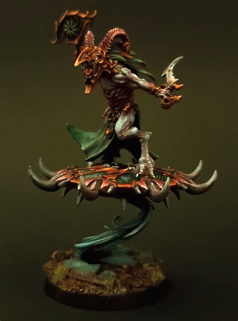 A Tzaangor Shaman With Colors Inspired By Dmt Entities Felt Fitting