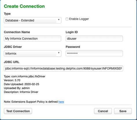 Managing Extended Connectors Delphix Masking