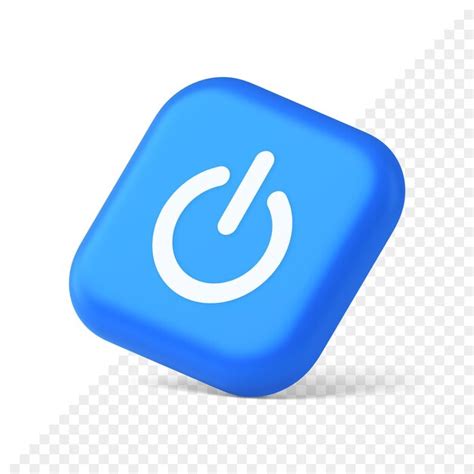 Premium Psd Shutdown Turn On Off Button Energy Switch Power Start Stop Web App Design 3d