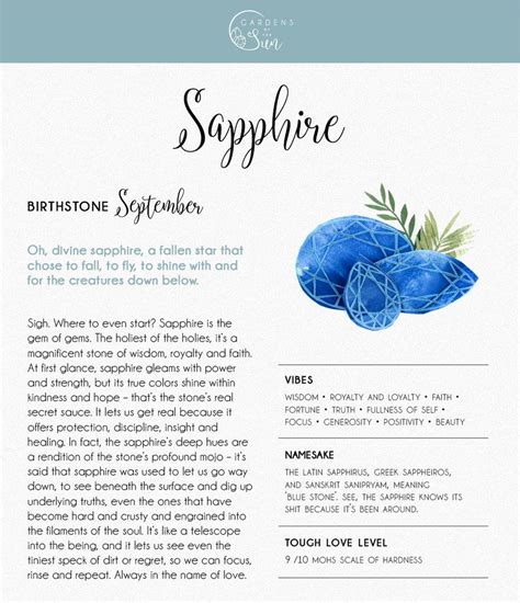 Sapphire Birthstone Artofit