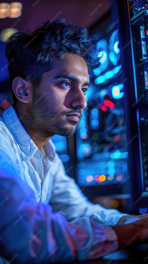 Premium Photo Tech Troubleshooter It Worker Navigating The Complexities Of Information