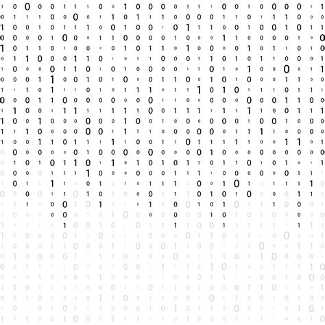 Binary Code Zero One Matrix White Background Beautiful Banner Wallpaper
