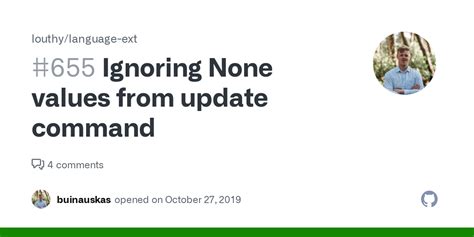 Ignoring None Values From Update Command · Issue 655 · Louthylanguage