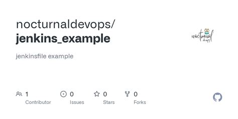 GitHub Nocturnaldevops Jenkins Example Jenkinsfile Example