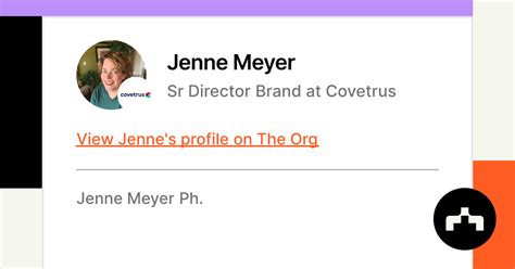 Jenne Meyer Sr Director Brand At Covetrus The Org