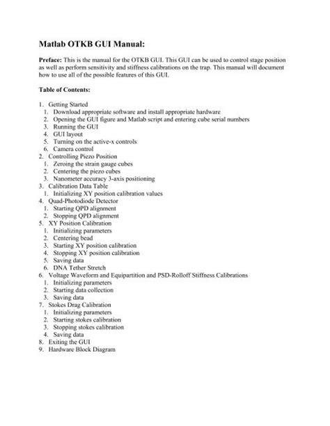 Matlab Otkb Gui Manual Thorlabs